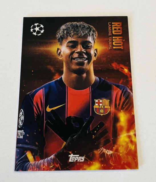 TOPPS MATCH ATTAX 2025/26 Lamine Yamal Red Hot Barcelona Ultra Rare ...