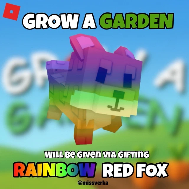 🟢🌈 RAINBOW RED FOX 🌈 GROW A GARDEN🪴 🎮ROBLOX (Fast Delivery🚀!) £37.89 ...