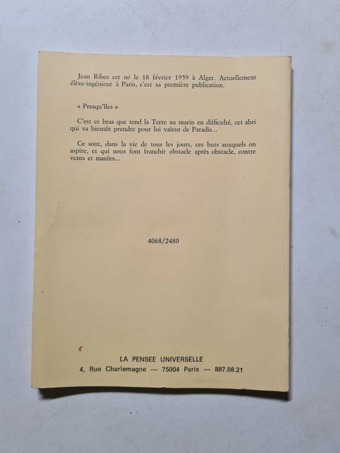 PRESQU'ÎLES | JEAN RIBES | Bon état EUR 8,00 - PicClick FR