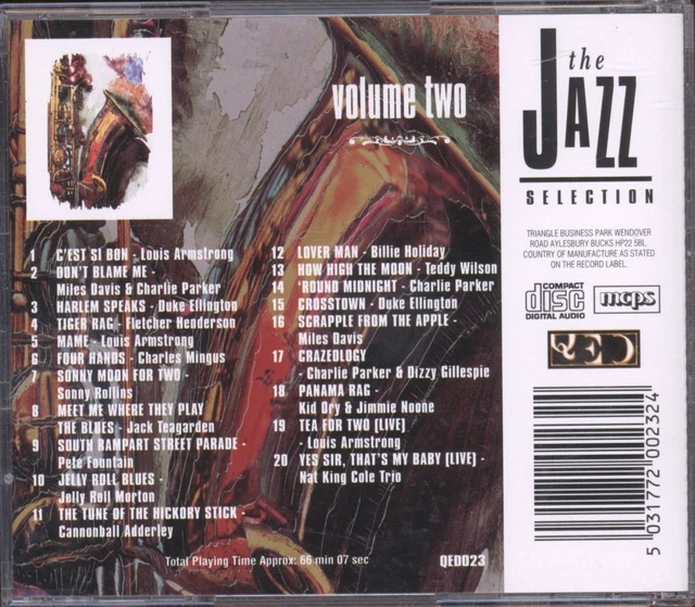 DIVERS ARTISTES JAZZ SELECTION VOLUME DEUX CD 20 pistes CD compilation ...