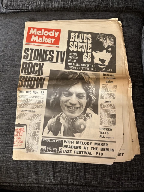 MELODY MAKER 16 Nov 1968 Hendrix Dylan Who Cocker Pentangle Paxton see ...