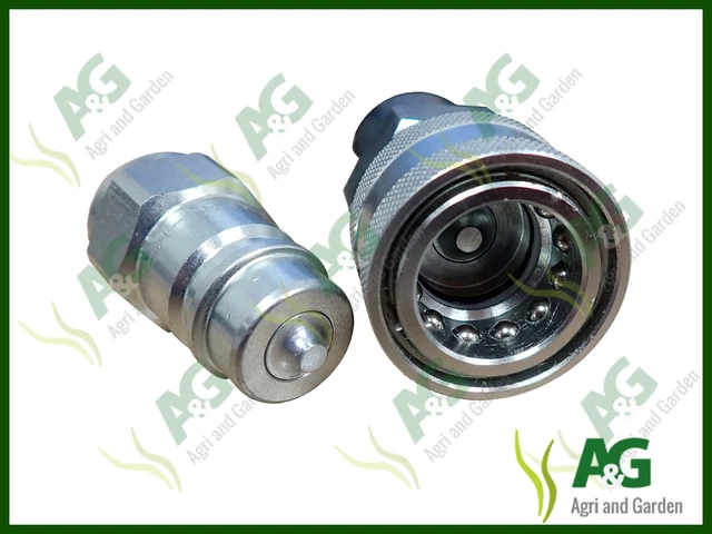 1/2& BSP TRACTOR Hydraulic Coupling Set for Massey Ferguson John Deere ...