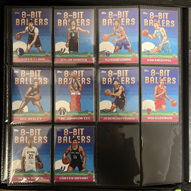 TOPPS 2025-2026 BASKETBALL 8 Bit Ballers flagg bundle RC Complete Set × ...