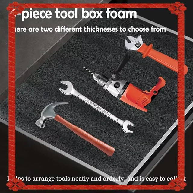 24-HOUR DELIVERY TOOL Box Foam 8Pcs 18X12X2Inch & 18X12 X 1Inch,Shadow ...