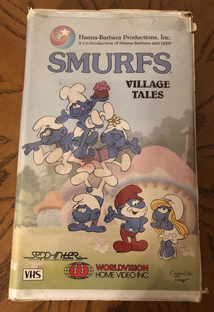 SMURFS VILLAGE TALES VHS PEYO 1987 Hanna-Barbera Rare World Vision Home ...