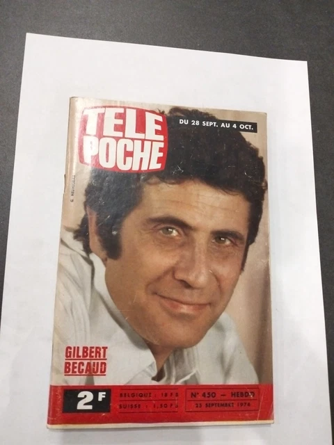 TELE POCHE 450 25 SEPTEMBRE 1974 Gilbert Bécaud EUR 4,00 - PicClick FR