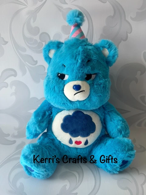 CARE BEARS GRUMPY Bear Wearing A Party Hat 10" / 12" Read Description ...