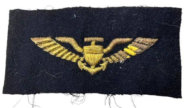 WW2 USN NAVY Naval Aviators Bullion Pilot Wings Patch Insignia £51.26 - PicClick UK