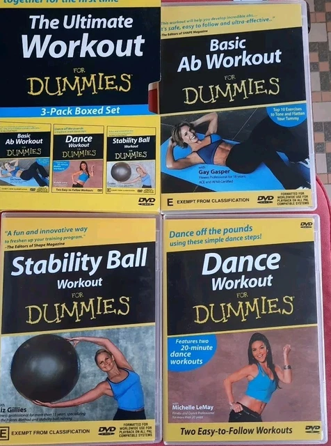 THE ULTIMATE WORKOUT For Dummies 3 pack Boxed Set DVD PAL R4 Ab Dance ...