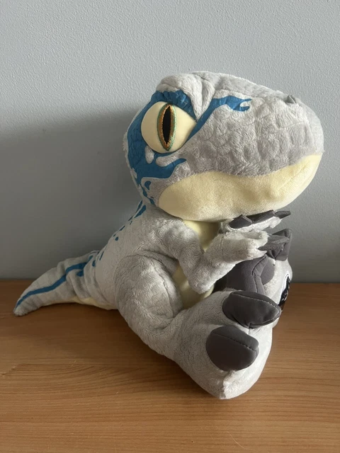 JURASSIC WORLD CAMP Cretaceous Chunky Blue Raptor Dinosaur 9" Soft Toy ...