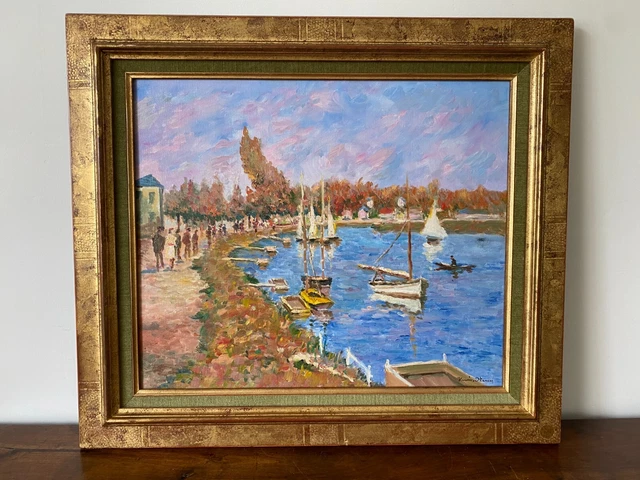 HUILE SUR TOILE Signee Henri Stenn (1903-1993) Bords De Marne 10F EUR 600,00 - PicClick FR