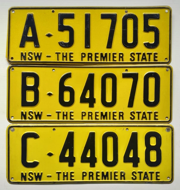 NSW ABC SERIES Trailer number plates $25.00 - PicClick AU