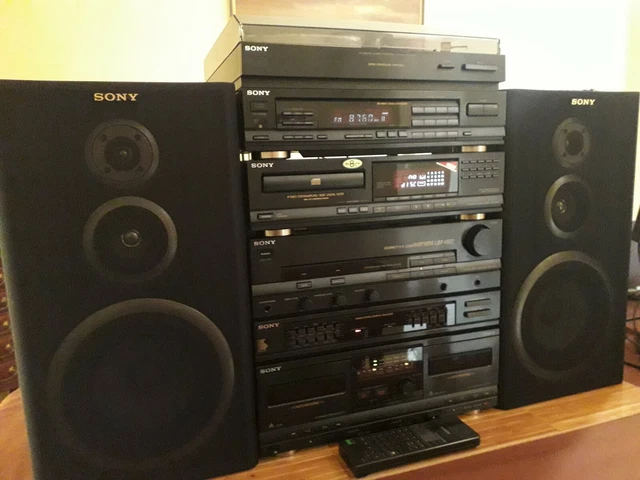 SONY LBT- V502 Vintage Retro stack Hi Fi System With Remote. With tape ...