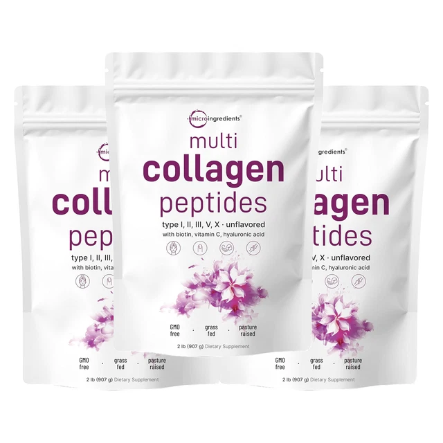 MICRO INGREDIENTS MULTI Collagen Collagen Peptides Vitamin C Hyaluronic ...