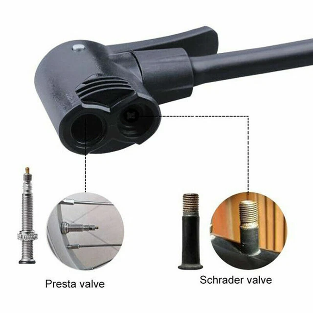 PRESTA DUAL HEAD Air Pump Adapter Valve Hood Bike Cycle Tyre Replacemen ...