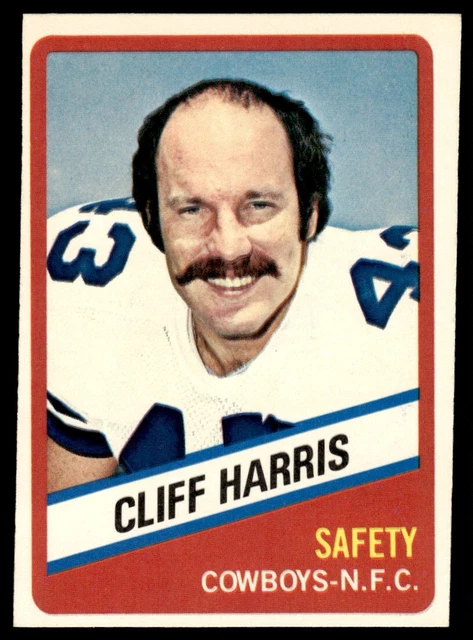 1976 WONDER BREAD Football Card Cliff Harris Dallas Cowboys #21 EX-MT ...