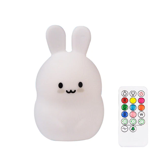 COLOR-CHANGING RABBIT NIGHT Light Cute Lamps Bunny Child Kids Bedroom £ ...