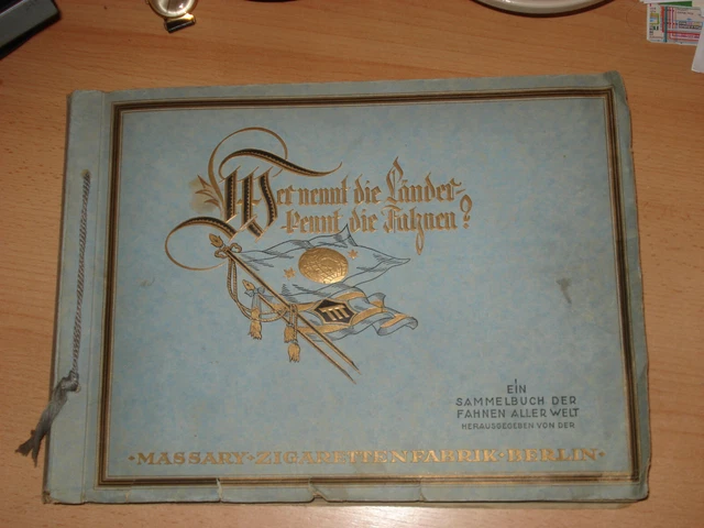 SAMMELALBUM KLEBEBILDER MASSARY-ZIGARETTEN Flaggen der Welt vor 1939 £ ...