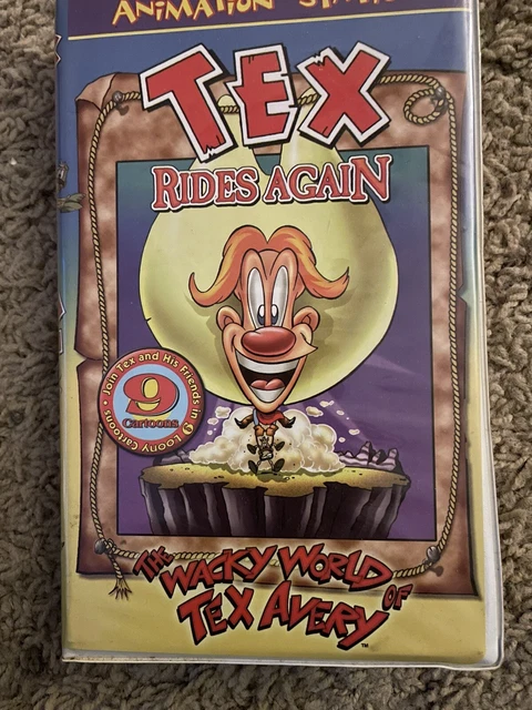1997 VHS THE Wacky World Of Tex Avery Tex Rides Again 9 épisodes testés ...