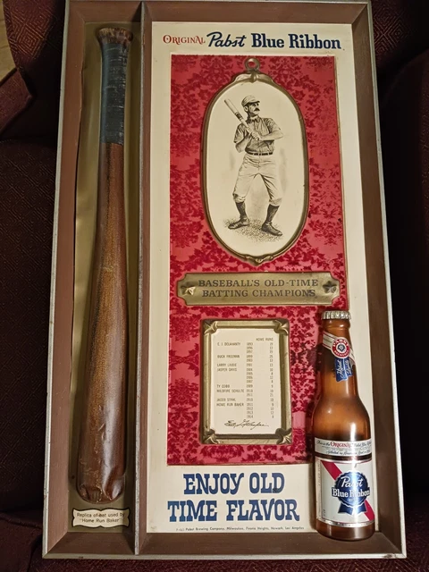 VINTAGE PABST BLUE Ribbon Beer Baseball's Old-Time Batting Champions ...