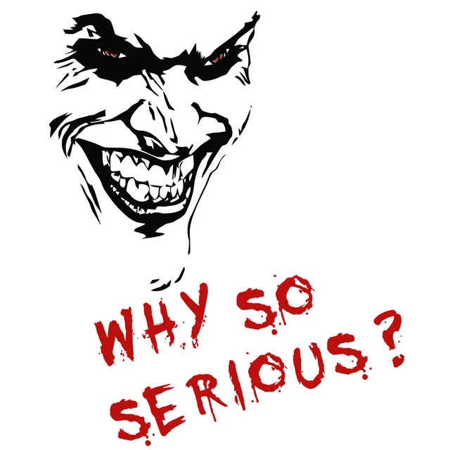 ADESIVO JOKER NERO lucido + scritta rosso carminio pellicola sticker accessori K059 EUR 9,49 ...