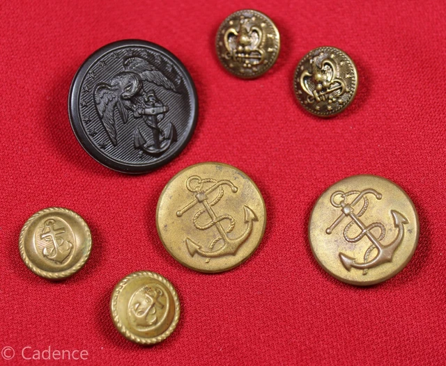 US WW2 USN Navy USMC Marine Corps Button Lot. Different Eras. Some ...