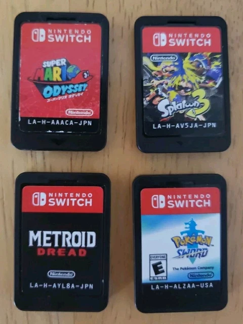 LOT DE 4 Nintendo Switch Splatoon 3, Metroid Dread, Mario Odyssey ...