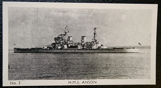HMS ANSON Royal Navy Battleship Vintage Photo Card CAT AP6 £3.99 ...