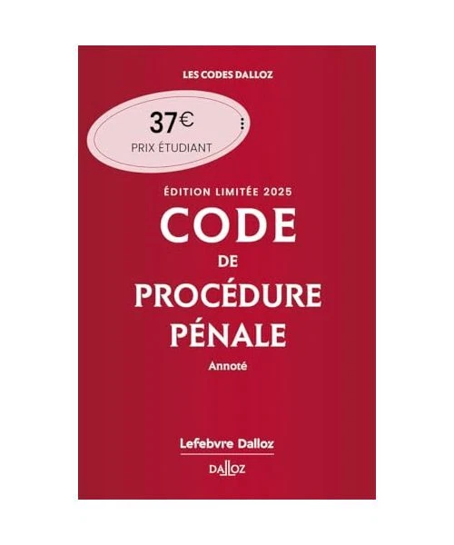 CODE DE PROCÉDURE pénale 2025 annoté. Édition limitée. 66e éd.: Edition li EUR 92,84 - PicClick FR