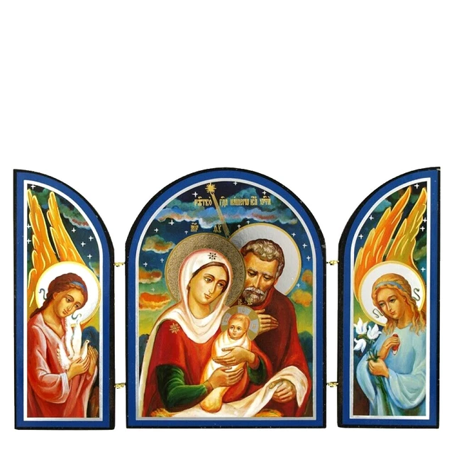 ICONETRIPTYQUE DE LA Nativite du Christ, icone religieuse chrétienne ...