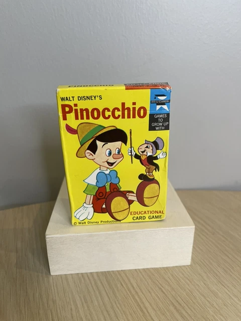 WALT DISNEY’S PINOCCHIO EDUCATIONAL CARD GAME 1968 New Open Box ...