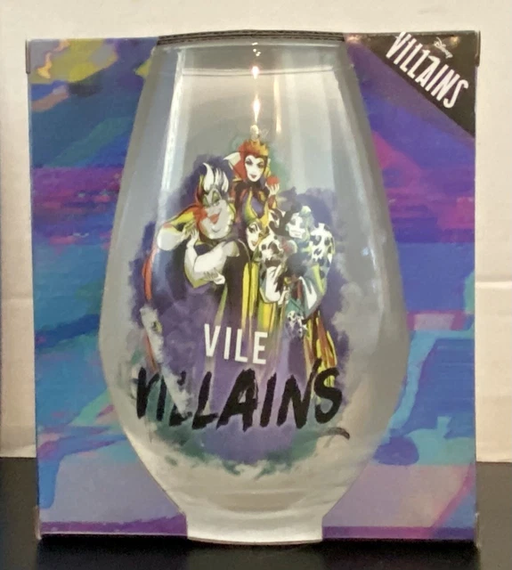 DISNEY VILLAINS TEAR Drop Glass-Cruella-Ursula-Magnificent-Wicked Queen ...