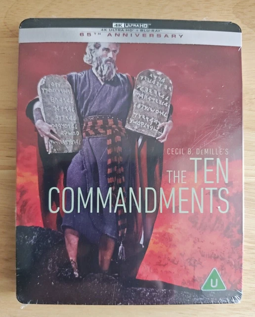 THE TEN COMMANDMENTS 4K UHD + Blu-ray 65th Anniversary 4-Disc Edition ...