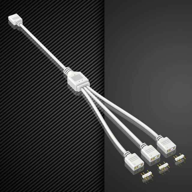 ARGB CHASSIS FAN Splitter 30cm 1 To 2/3/4 for PC Light Strip Fans ...