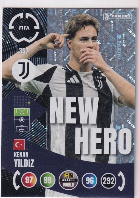 PANINI 2025 FIFA Club World Cup 25 Card No. 357 Kenan Yildiz New Hero ...