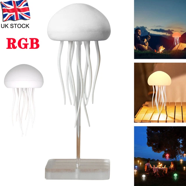 LED JELLY FISH Light Lamp Voice Control Rechargeable LED Floating ...