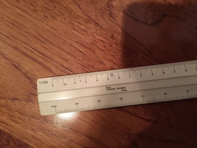 W&G ENGINE DIVIDED Quality Vintage Engineer Drafting Scale Ruler WG ...