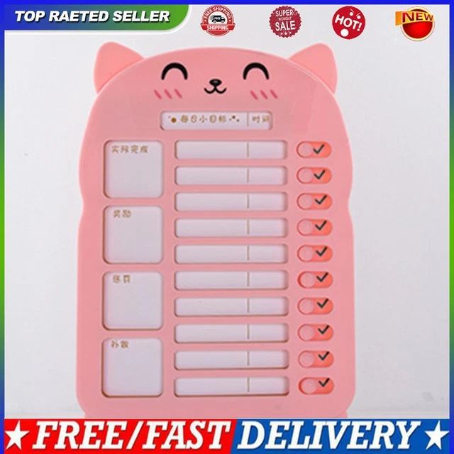 DAILY ROUTINE CHART Detachable Daily Schedule Board Cute Manage Kids ...
