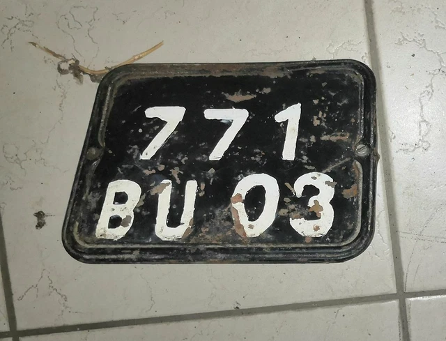 * PLAQUE IMMATRICULATION feu moto collection TERROT magnat debon 175 ...