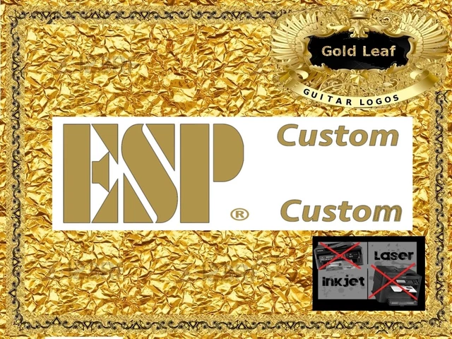ESP CUSTOM HEADSTOCK Headstock Autocollant Restauration Logo Goboggan ...