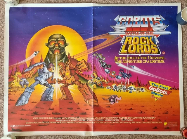 RARE LARGE GOBOTS Battle Of The Rock Lords Video Poster 1986 Hanna ...