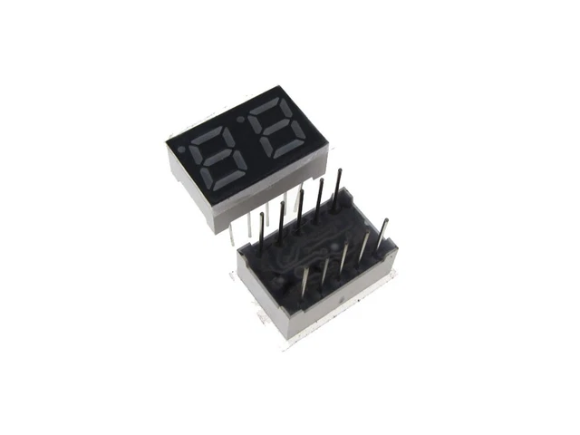 0.28& 2 DIGIT 7-Segment LED Display DIP common cathode - Red - Pack of ...
