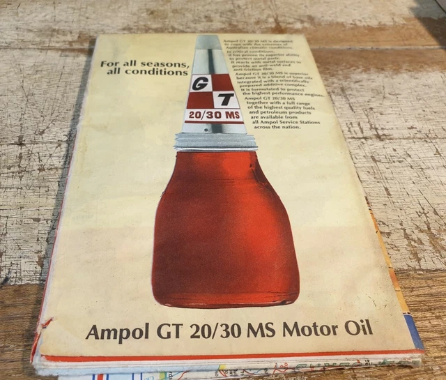 OLD AMPOL Oil Co. ROAD MAP of SOUTH Australia GT OIL BOTTLE £12.79 ...