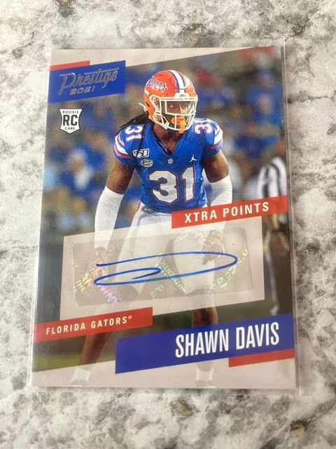 2021 PANINI PRESTUGE SHAWN DAVIS Autographe Florida Gators Auto recrue ...