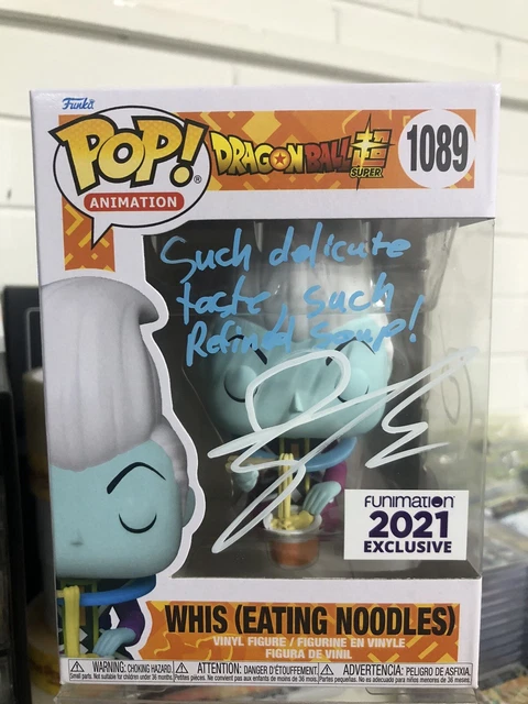 FUNKO POP! - DBS - Whis Eating Noodles #1089 Funimation Exc - Signed £ ...