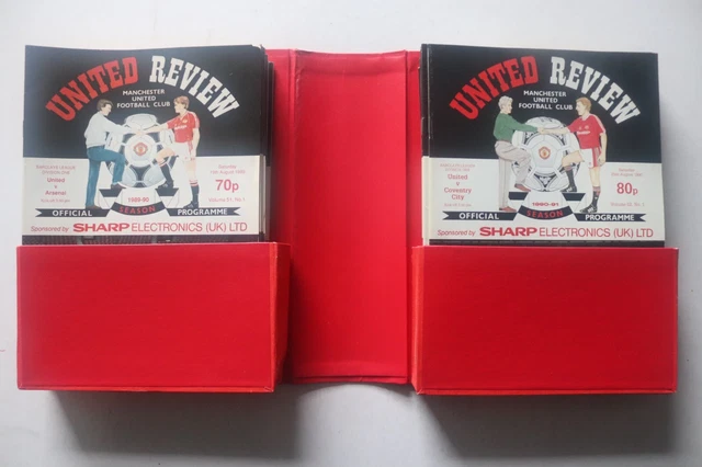 MANCHESTER UNITED FC home football programmes 1989 1990 1991 (46 ...
