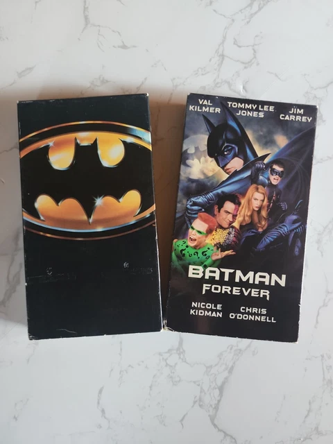 BATMAN & BATMAN FOREVER Two VHS Tape, COMPLETE/TESTED SEE PHOTOS (VHS60 ...
