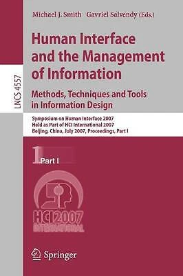 HUMAN INTERFACE AND the Management of Information. Methods, T ...