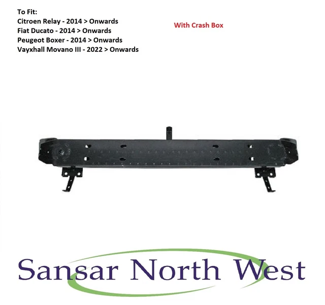 FOR FIAT DUCATO Front Bumper Reinforcement Bar with crash box 2022 ...