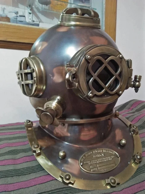 CASQUE DE PLONGÉE sous-marine Mark V de l'US Navy Casque de plongée ...
